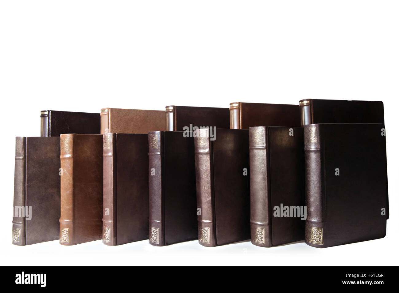 Big stack of old antique books isolated on white background Stock Photo ...