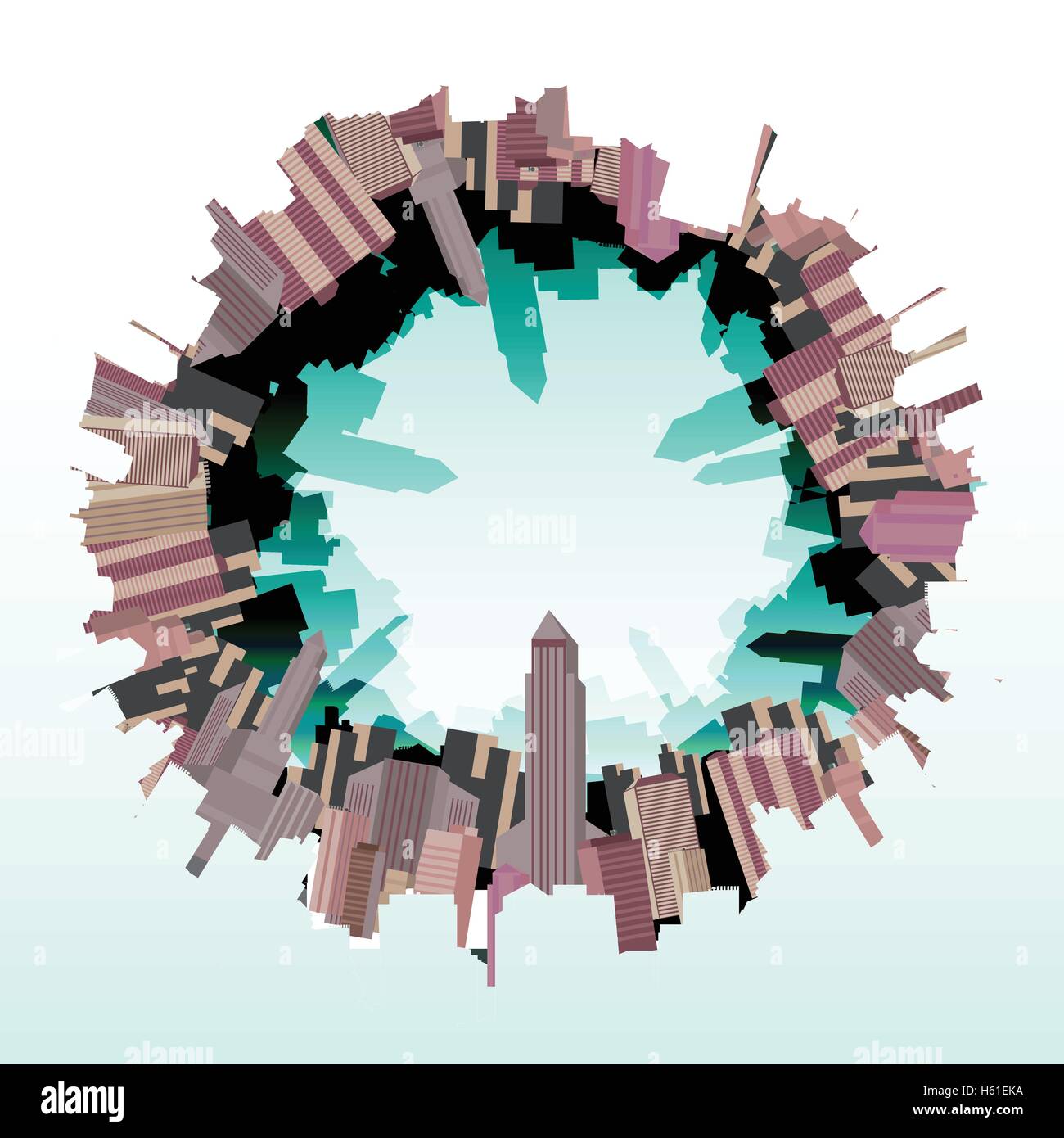 Fisheye skyscraper Stock Vector Images - Alamy