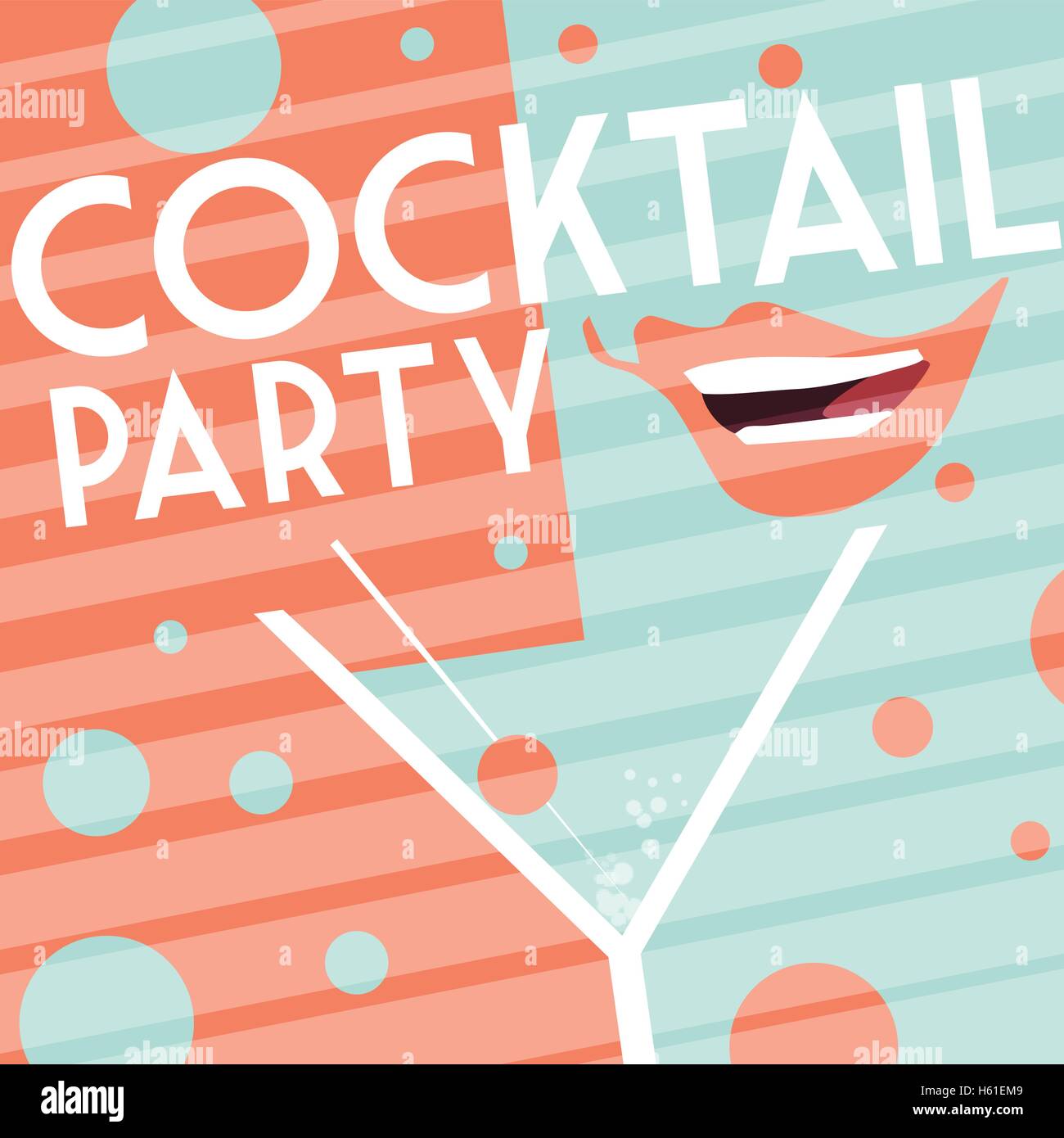 Retro Cocktail Party Art