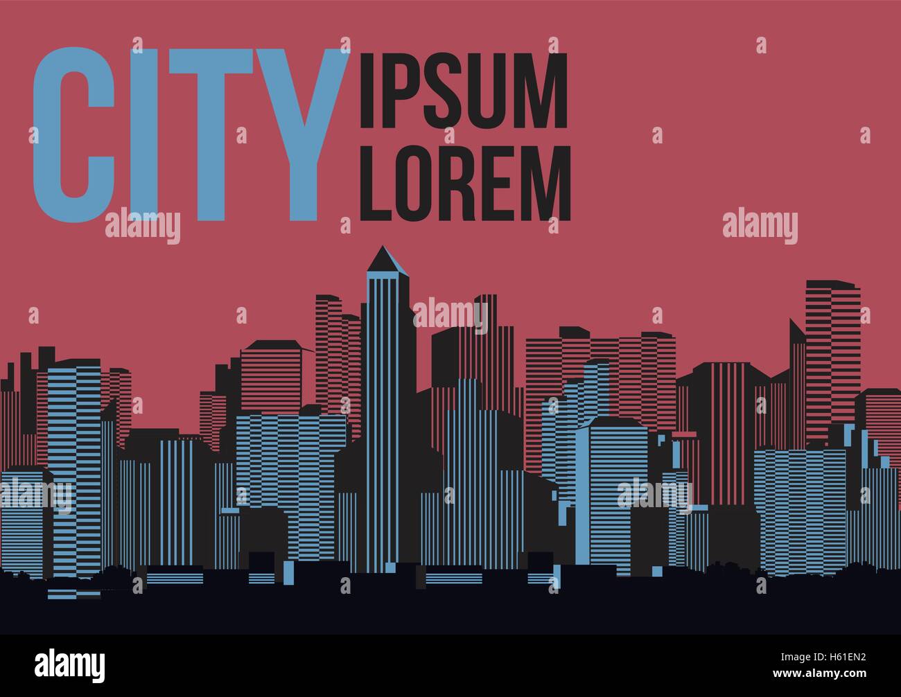 Retro City Background -Vector Illustration Stock Vector Image & Art - Alamy