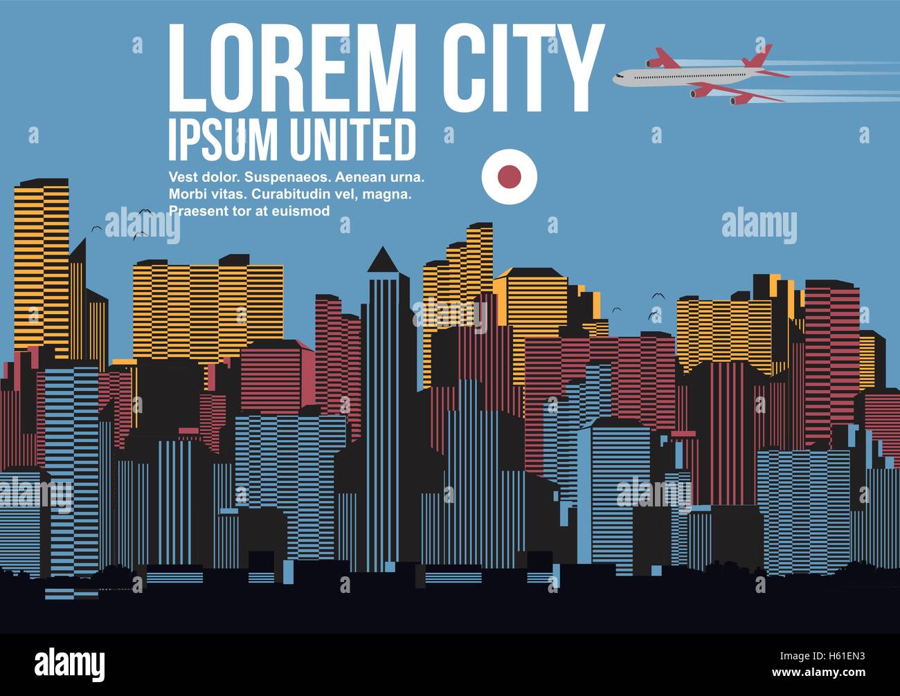 Retro City Background -Vector Illustration Stock Vector Image & Art - Alamy