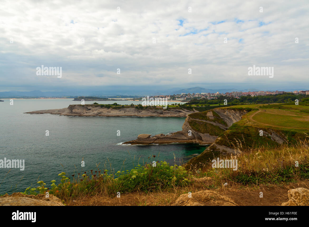 beautiful coast view in the city of santander Stock Photo - Alamy