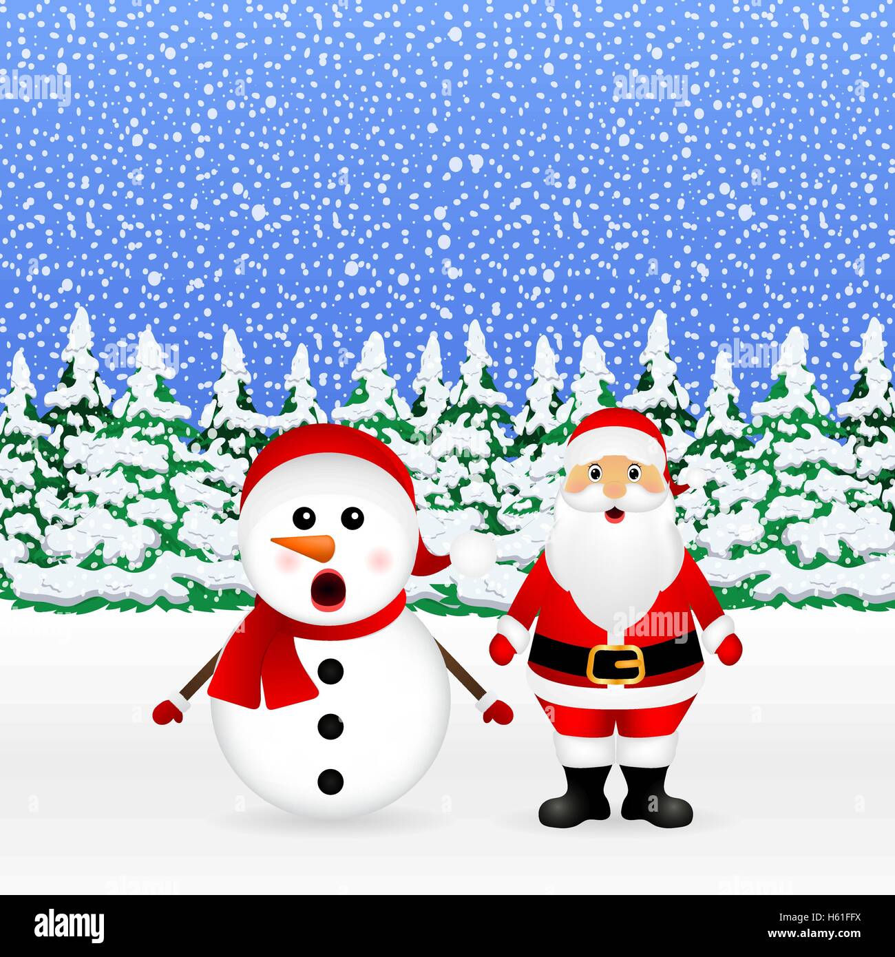 Snowman with mustache Stock Vector Images - Alamy