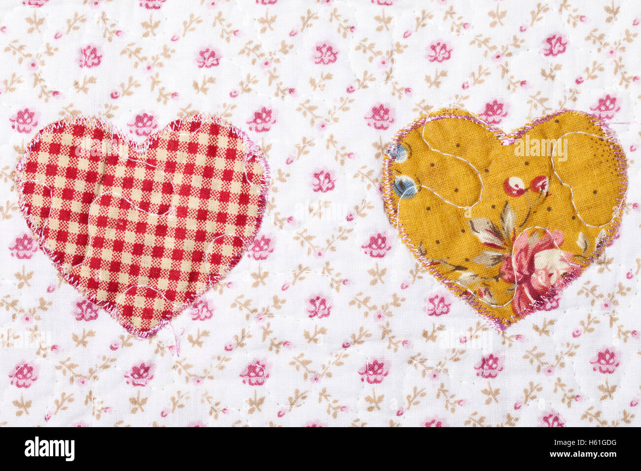 a fabric texture pattern heart Stock Photo - Alamy