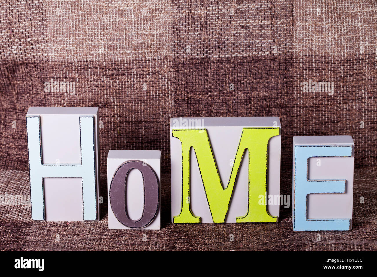a home word of decorated letters Stock Photo - Alamy