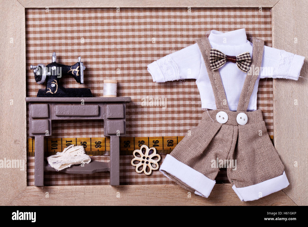 a handmade miniature room background Stock Photo - Alamy