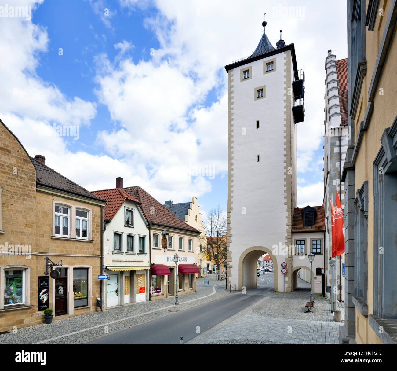 Upper Tower, Bamberger Tor, gate, medieval fortification, Hassfurt ...
