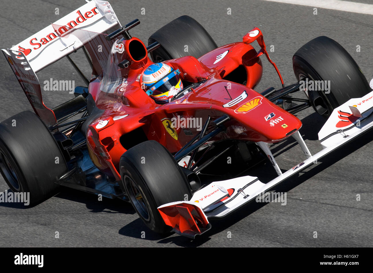 Motorsports, Fernando Alonso, SPA, in the Ferrari F10 race car, Formula ...