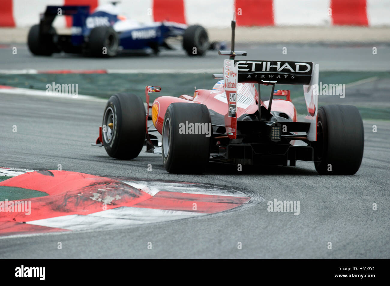 Motorsports, Fernando Alonso, SPA, in the Ferrari F10 race car, Formula ...