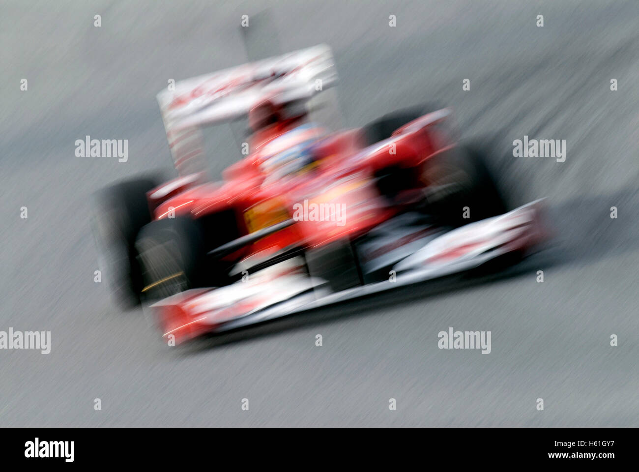 Motorsports, Fernando Alonso, SPA, in the Ferrari F10 race car, Formula ...