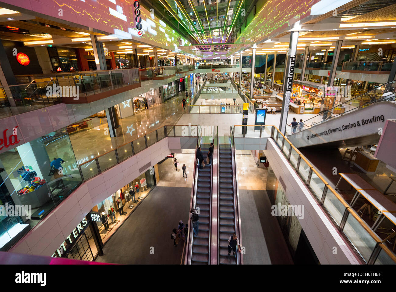 Wide Angle View Over Westfield Shopping Mall In Stratford London