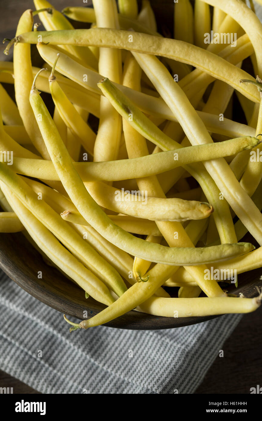Raw Organic Yellow Wax Beans Ready to Cook Stock Photo - Alamy