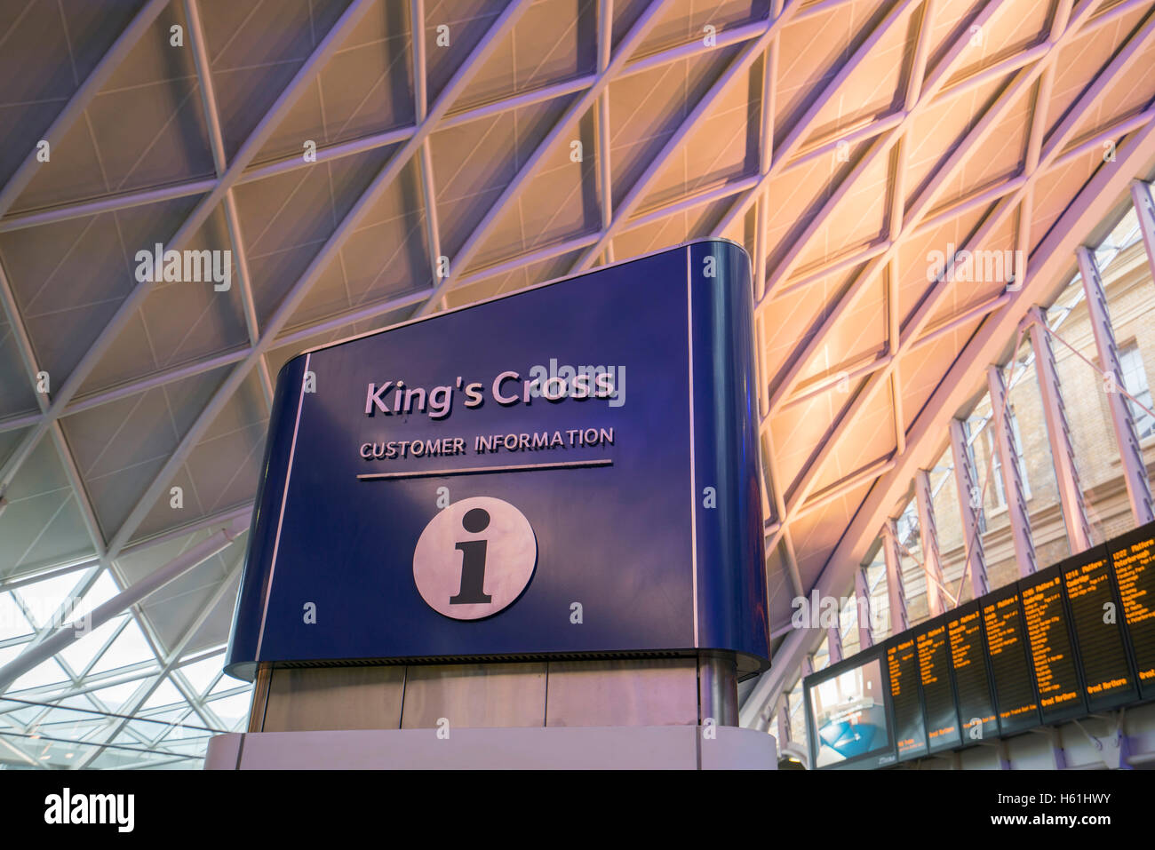 King´s Cross Customer Information point Stock Photo - Alamy