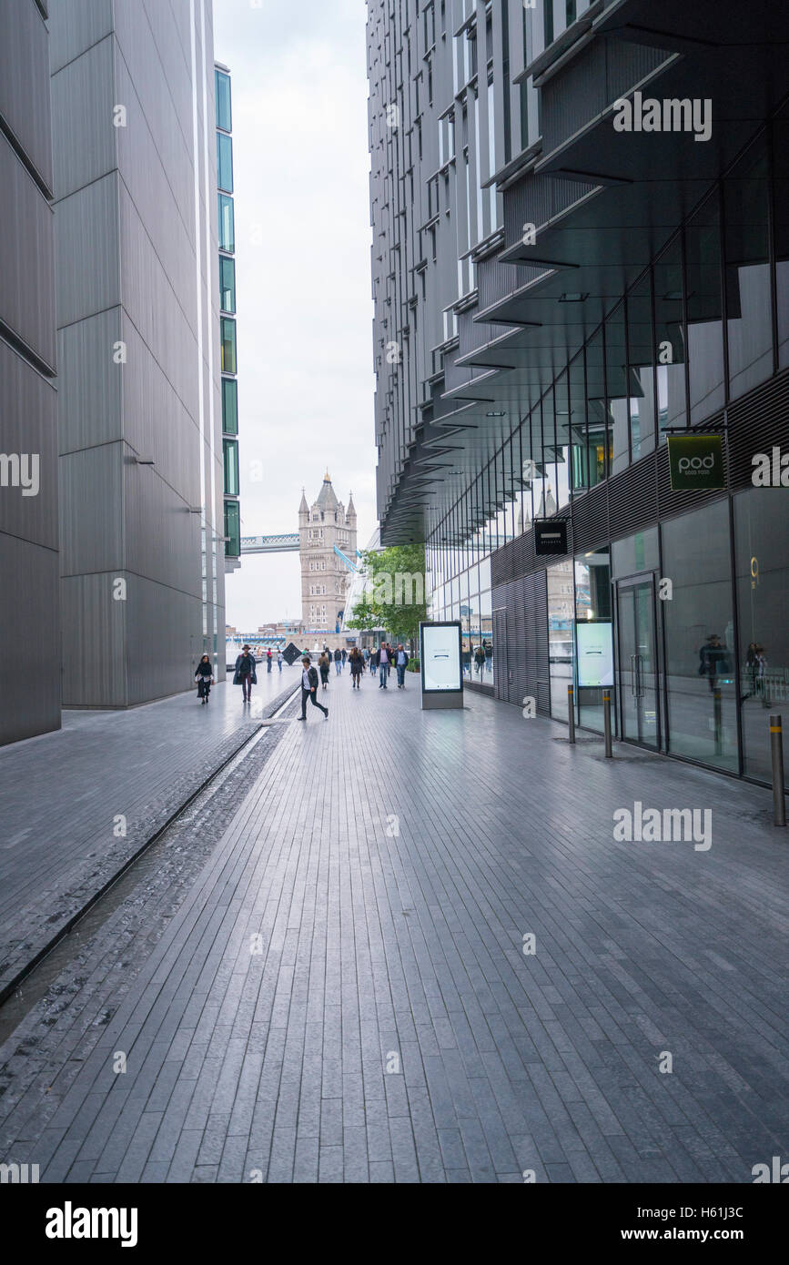 Modern architecture at More London Riverside at River Thames Stock ...