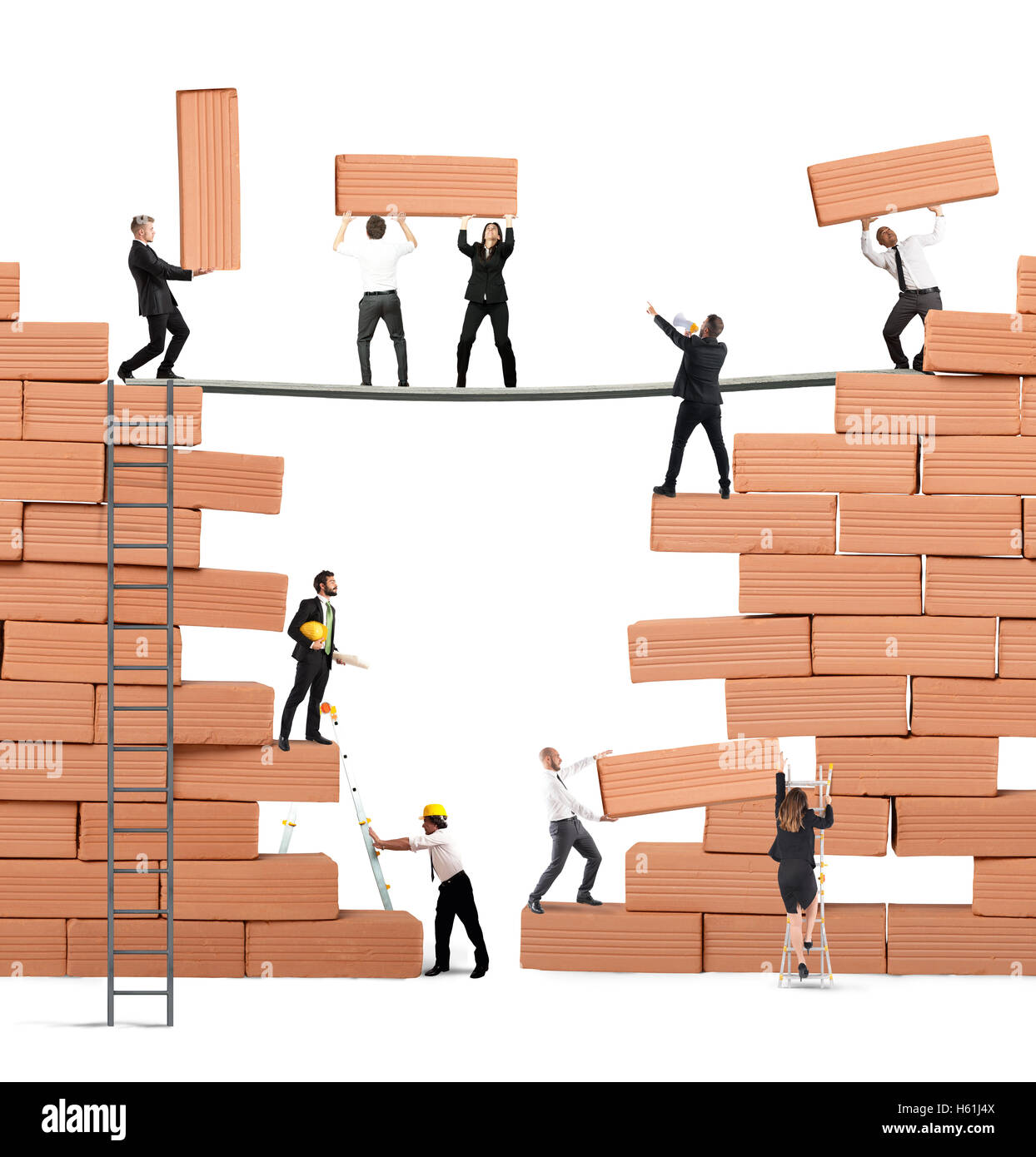 Teamwork builds a new business Stock Photo - Alamy