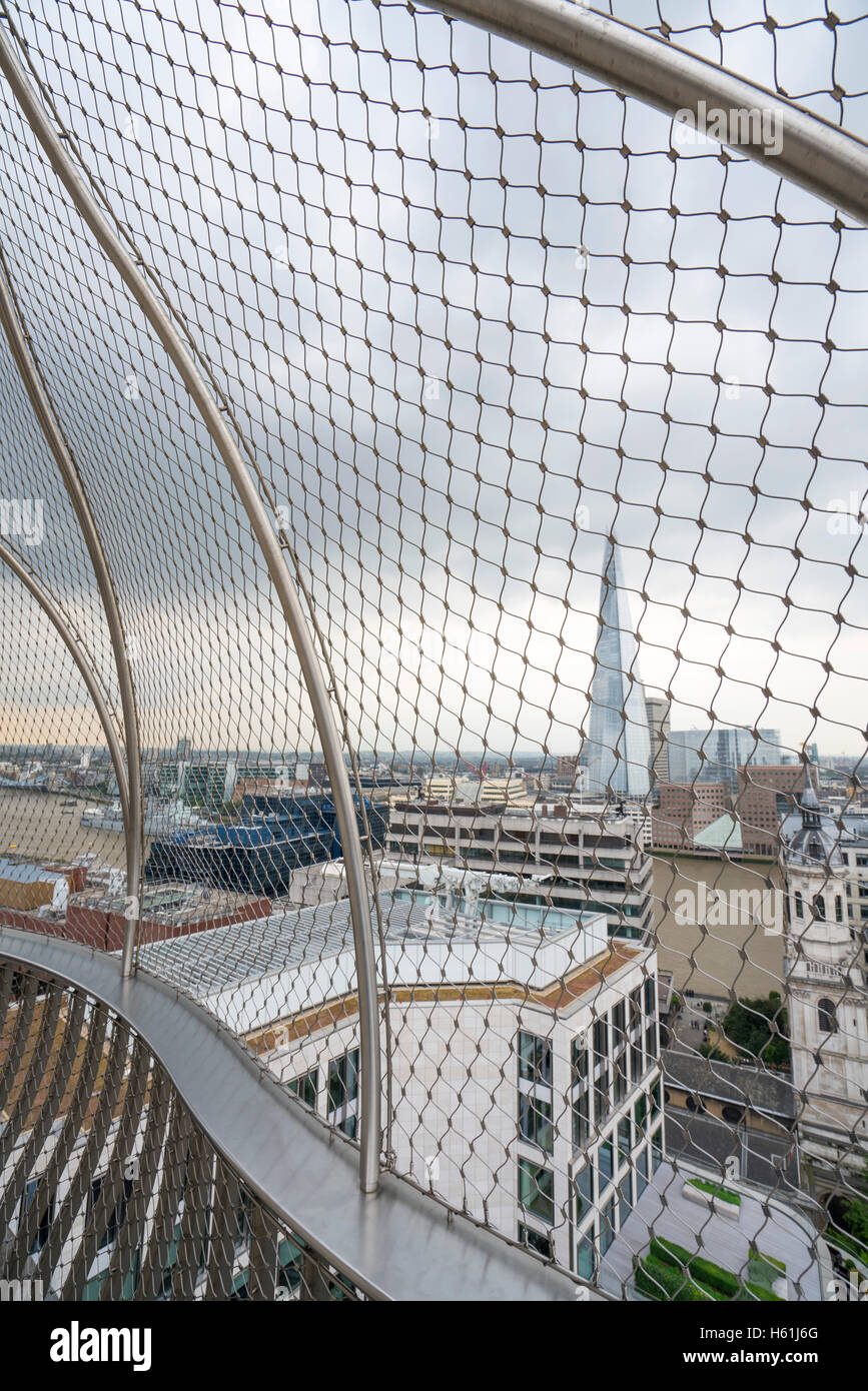 Famous buildings of the city of London - view from the Monument Stock ...