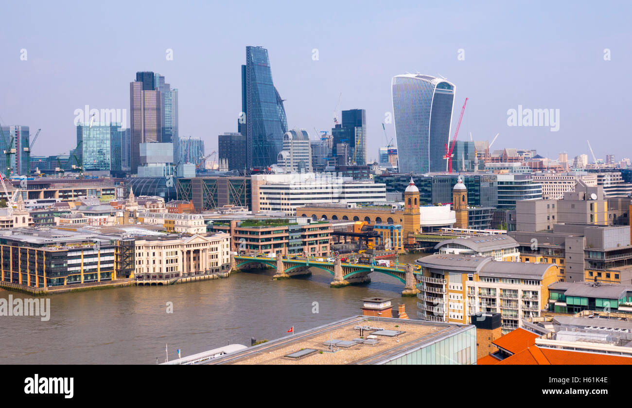 City of London skyline - aerial view from Tate Modern Stock Photo - Alamy