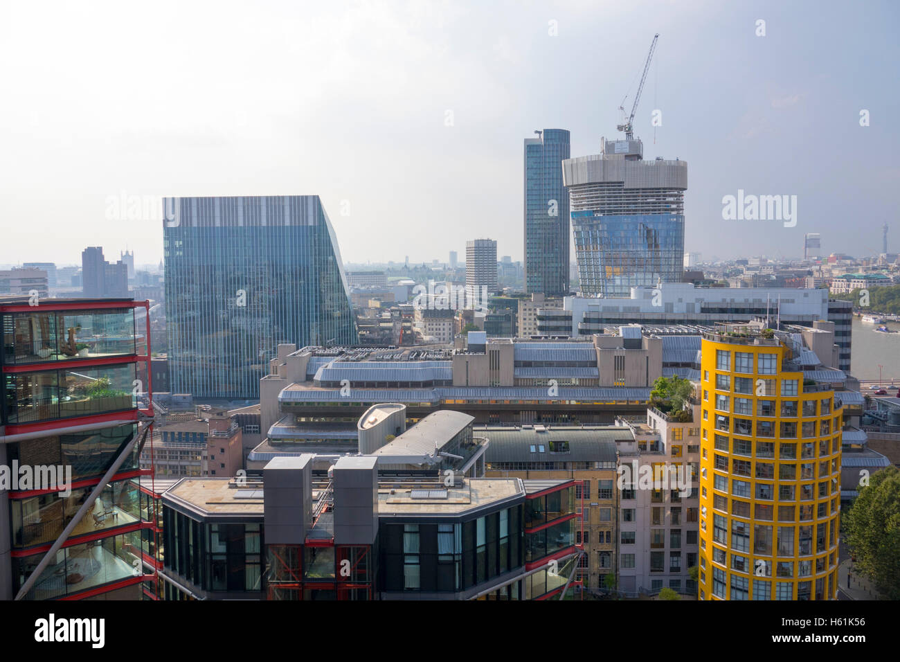 Amazing aerial view over London from Tate Modern Building Stock Photo ...