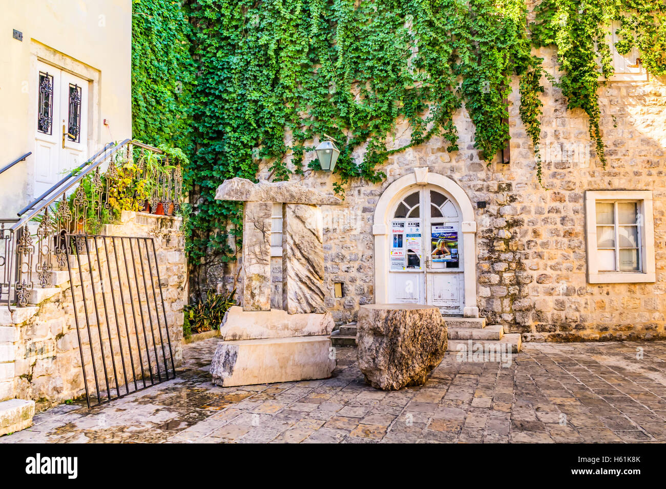 Poet's Square, BUDVA, MONTENEGRO - CIRCA AUGUST, 2016 Stock Photo - Alamy
