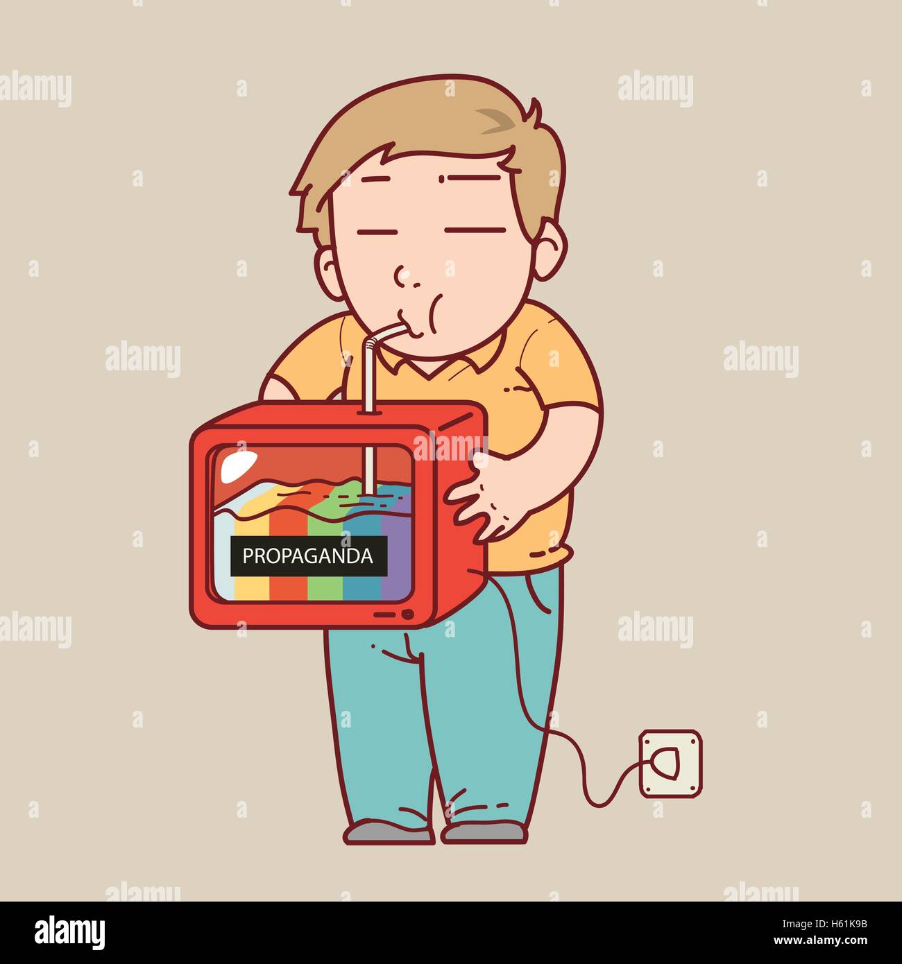 Media control cartoon hi-res stock photography and images - Alamy
