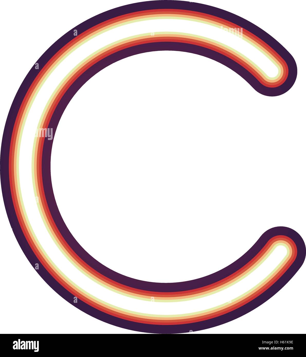 Illuminated letter c Stock Vector Images - Alamy