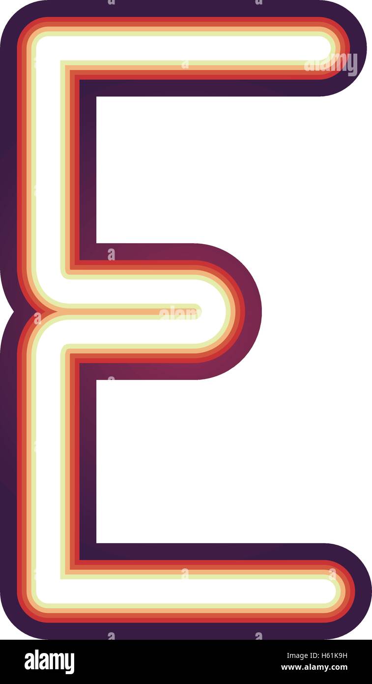 Glowing neon letter E Stock Vector Image & Art - Alamy