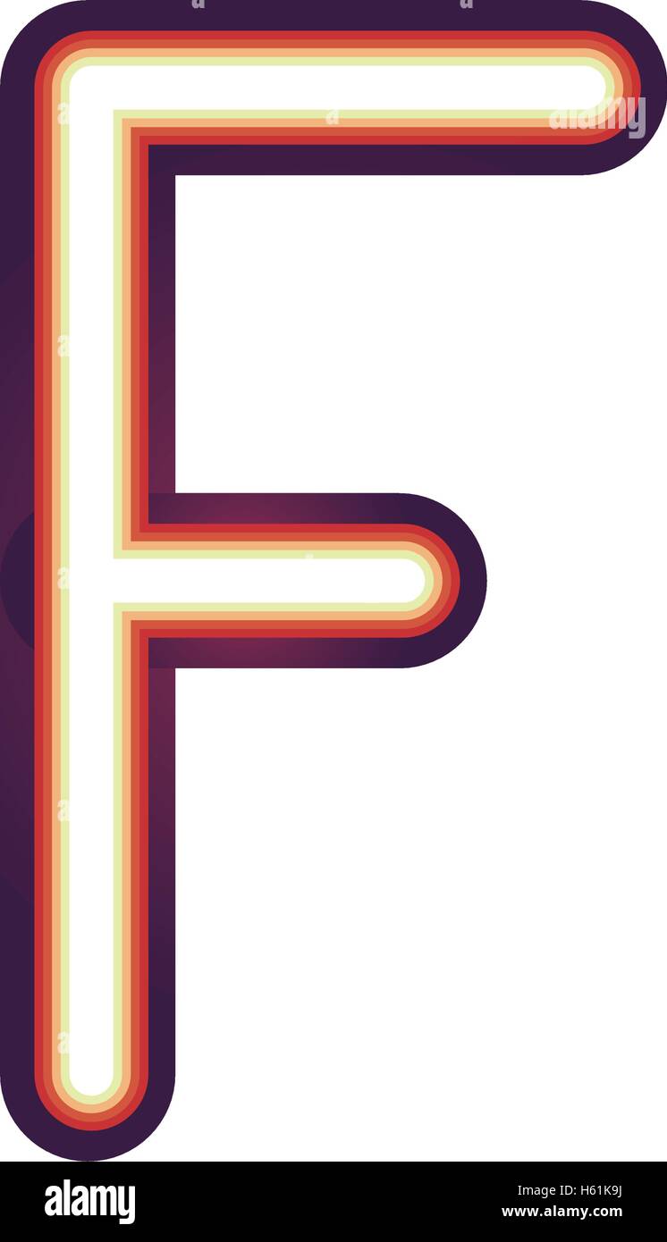 Glowing neon letter F Stock Vector Image & Art - Alamy