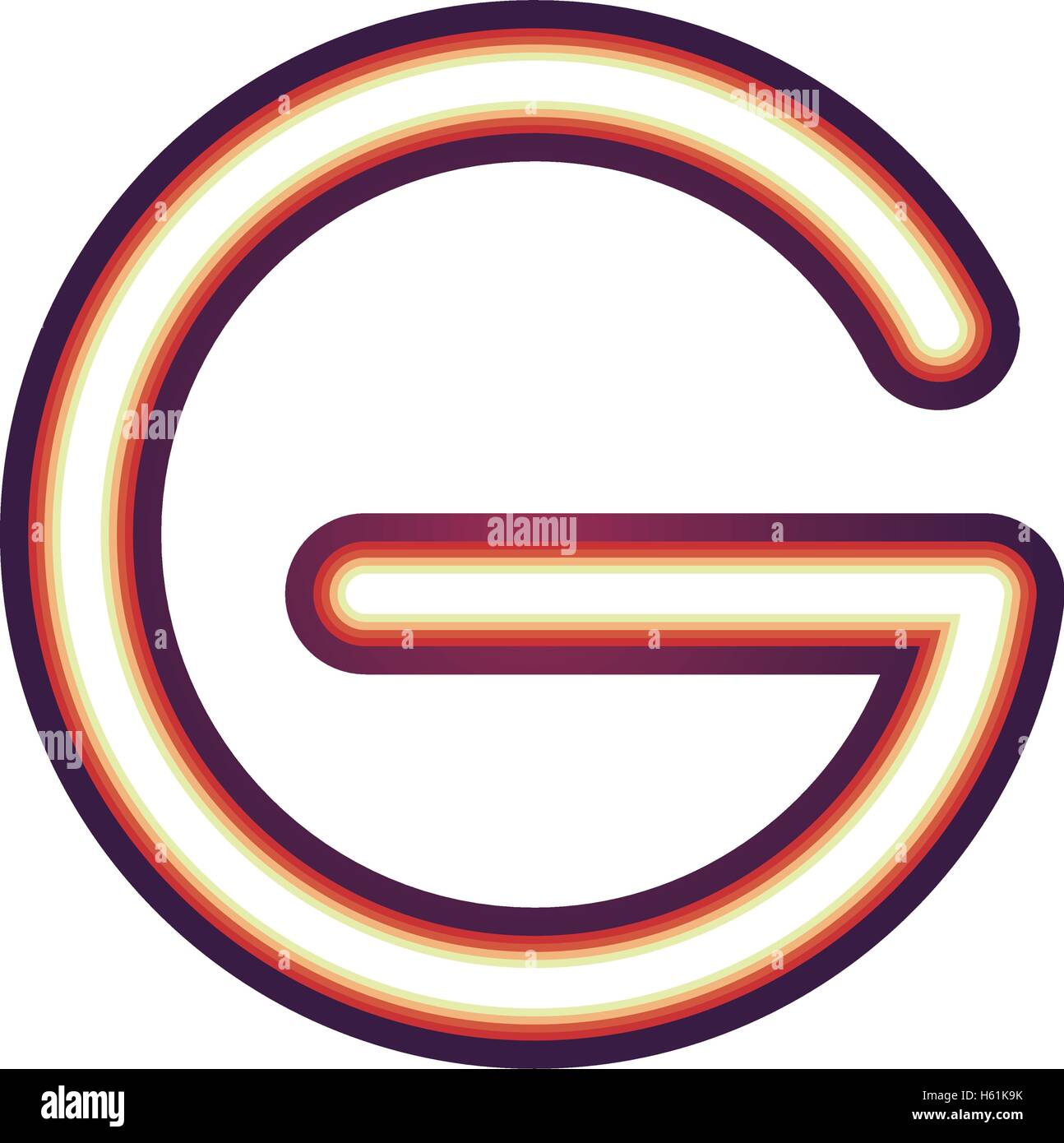 Glowing neon letter G Stock Vector Image & Art - Alamy
