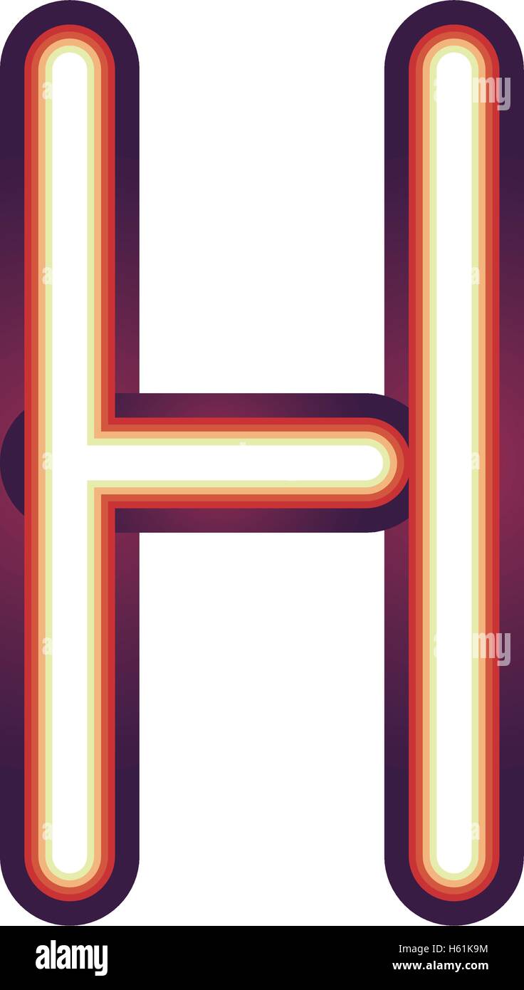Glowing neon letter H Stock Vector Image & Art - Alamy