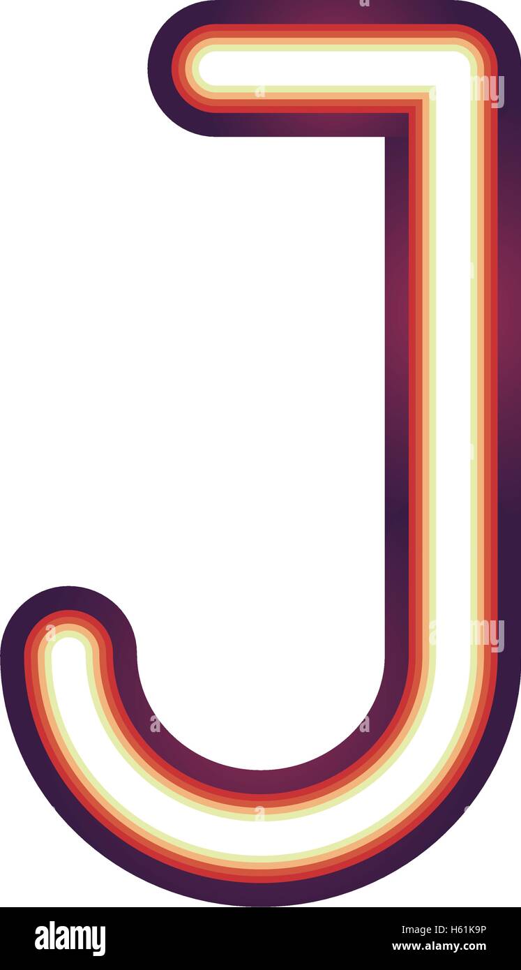 Glowing neon letter J Stock Vector Image & Art - Alamy