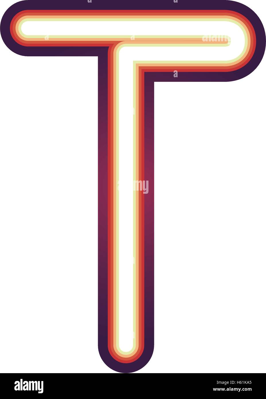 Glowing neon letter T Stock Vector Image & Art - Alamy