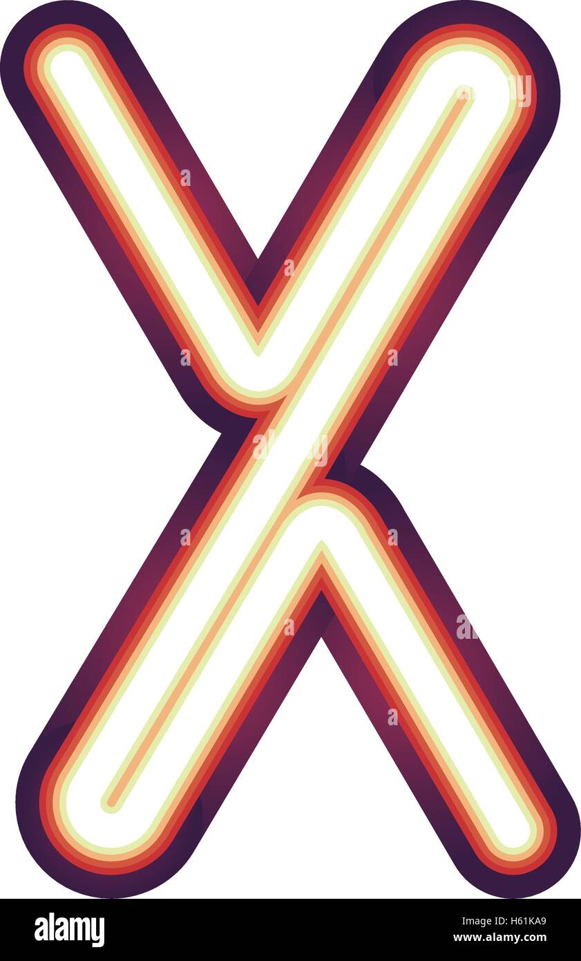 Glowing neon letter X Stock Vector Image & Art - Alamy