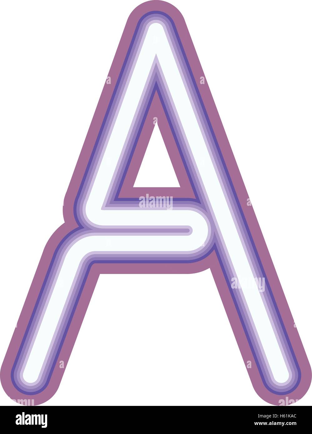 Glowing neon letter A Stock Vector Image & Art - Alamy