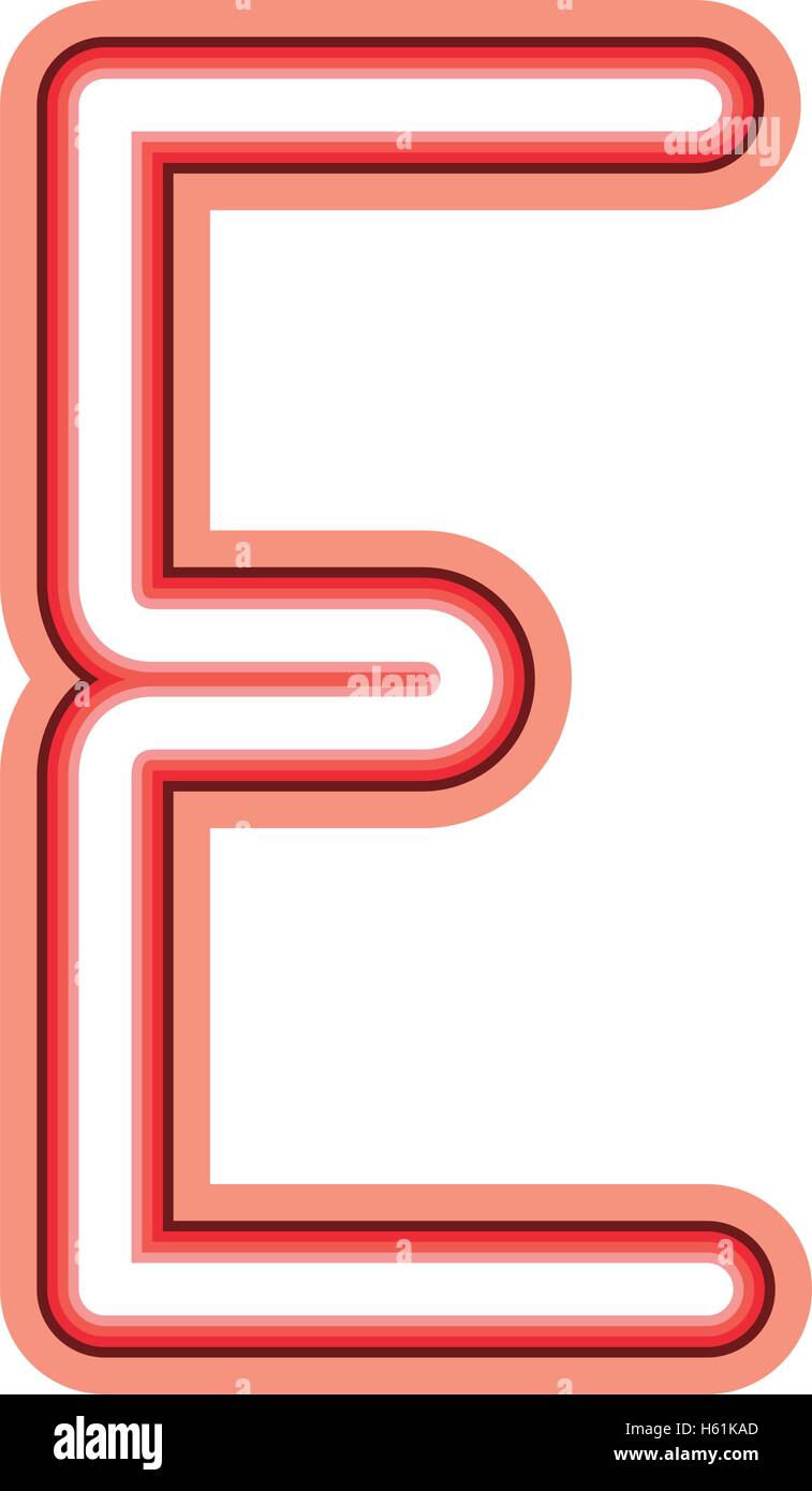 Glowing neon letter E Stock Vector Image & Art - Alamy