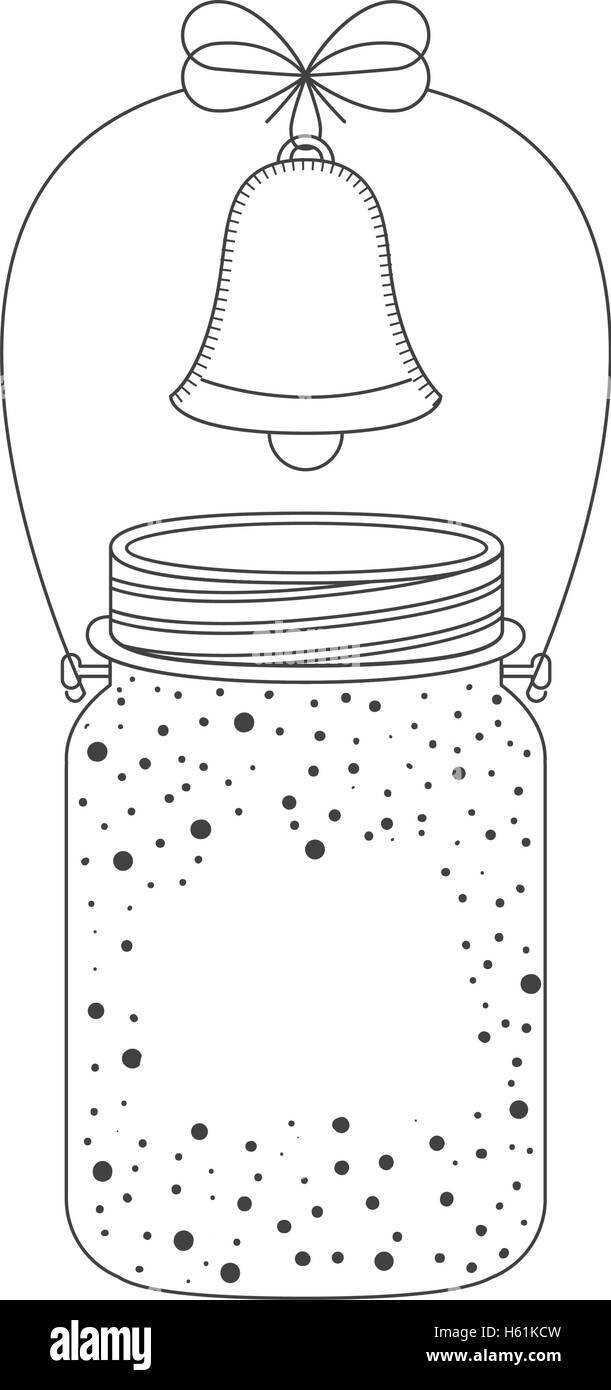 mason jar with bell icon Stock Vector Image & Art - Alamy