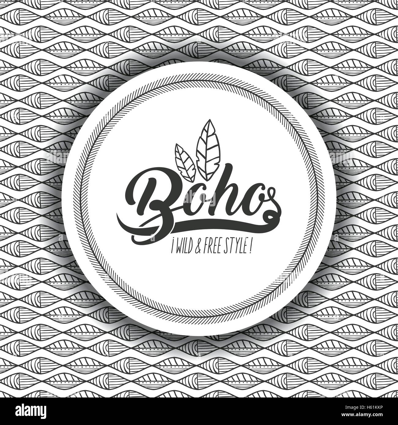 Boho circle bohemic and ornament design Stock Vector Image & Art - Alamy