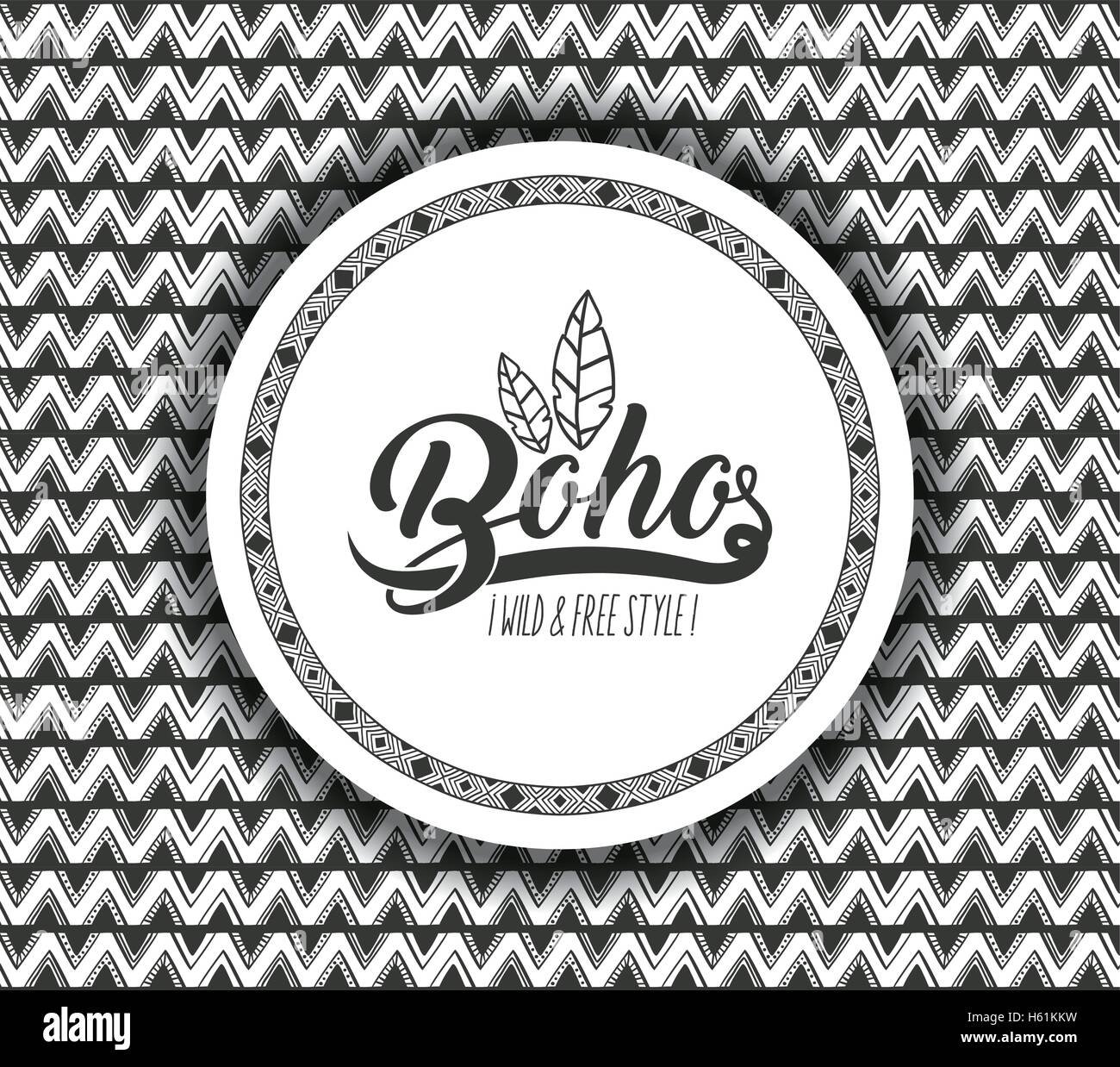 Boho circle bohemic and ornament design Stock Vector Image & Art - Alamy