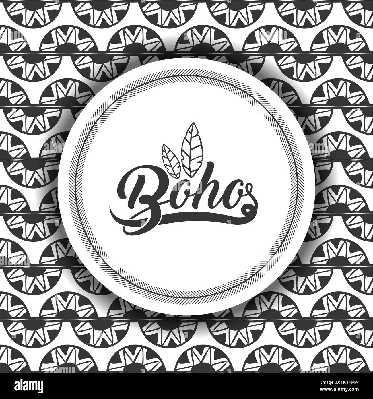 Boho circle bohemic and ornament design Stock Vector Image & Art - Alamy