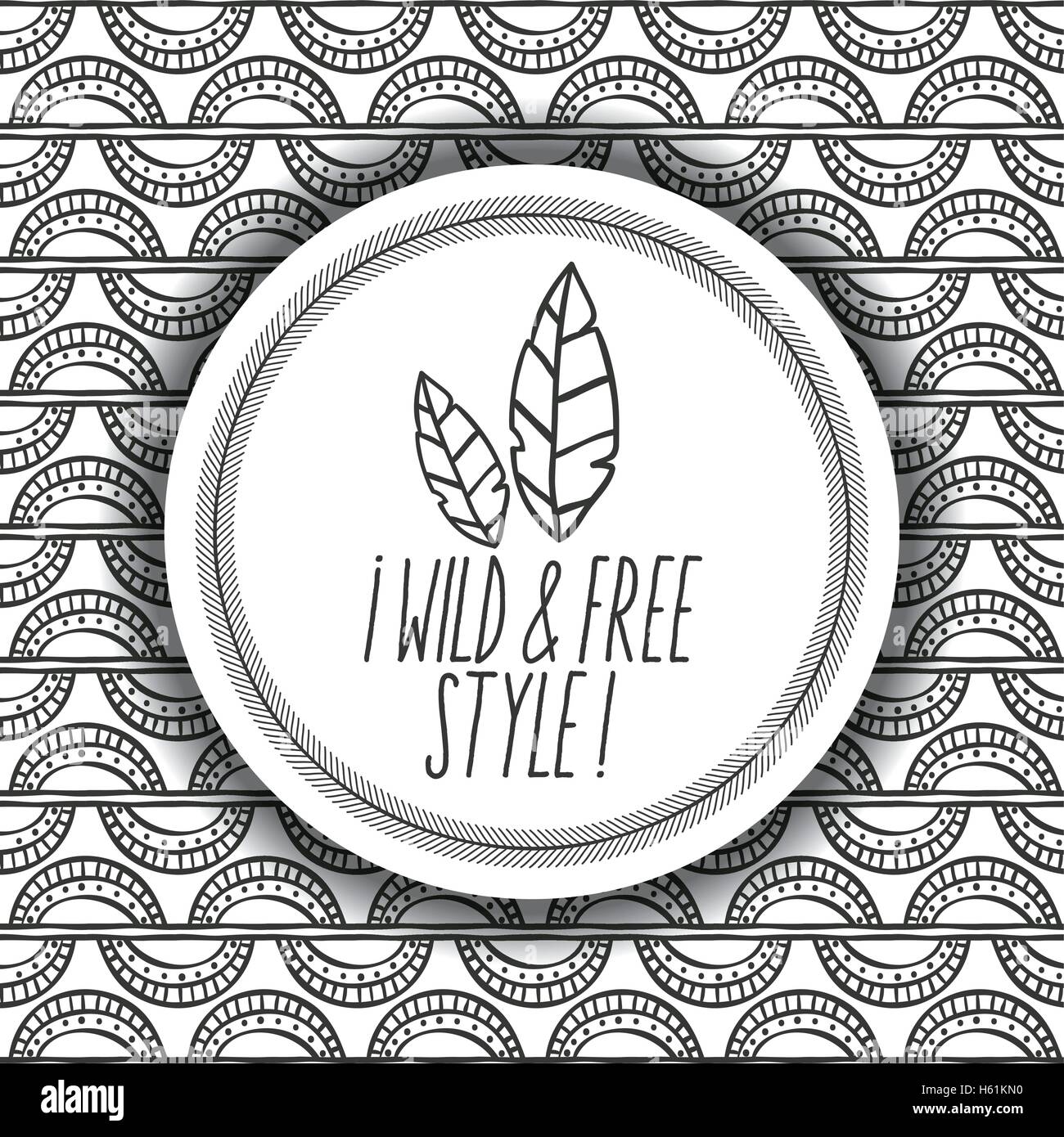 Boho circle bohemic and ornament design Stock Vector Image & Art - Alamy