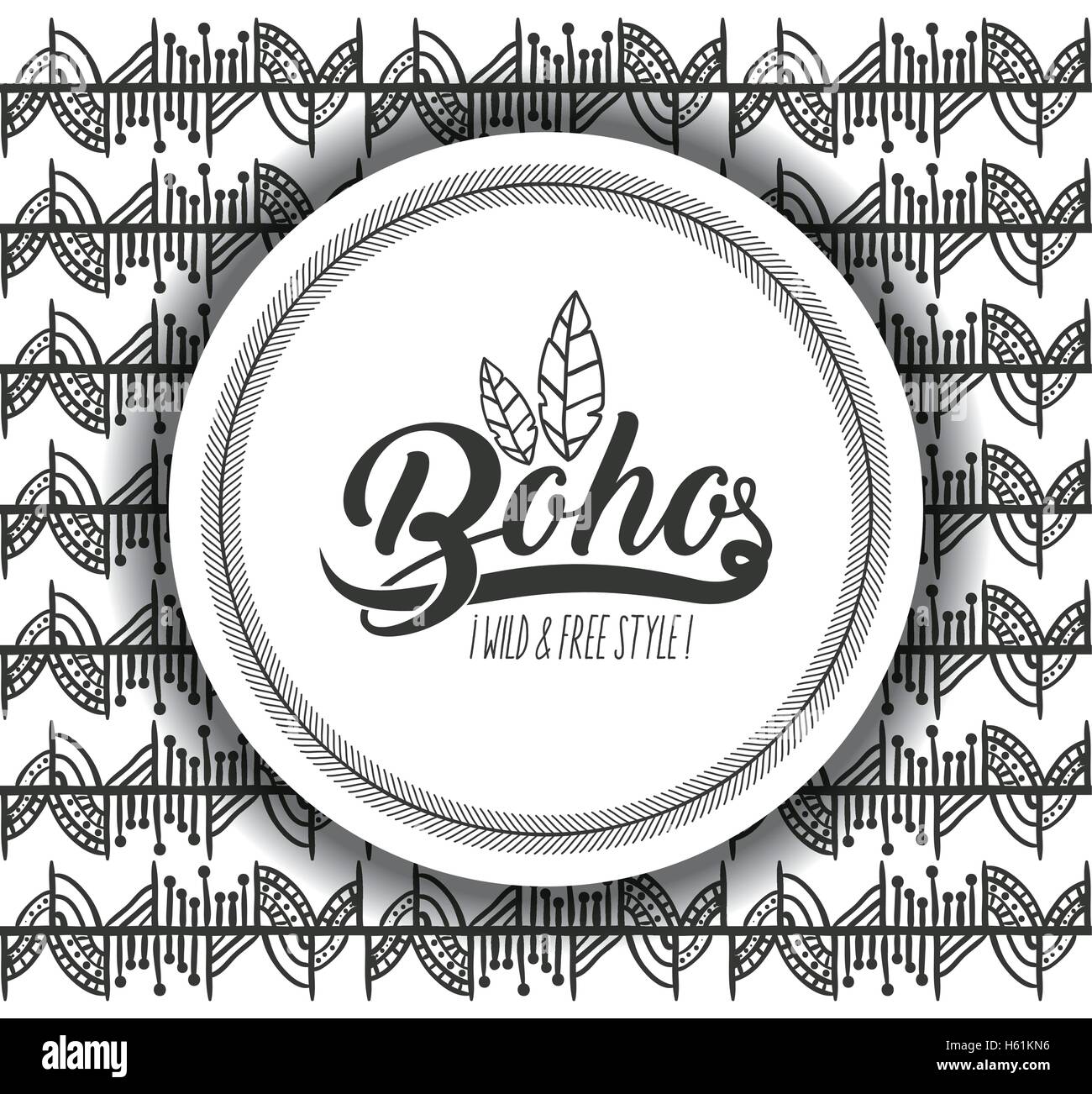 Boho circle bohemic and ornament design Stock Vector Image & Art - Alamy