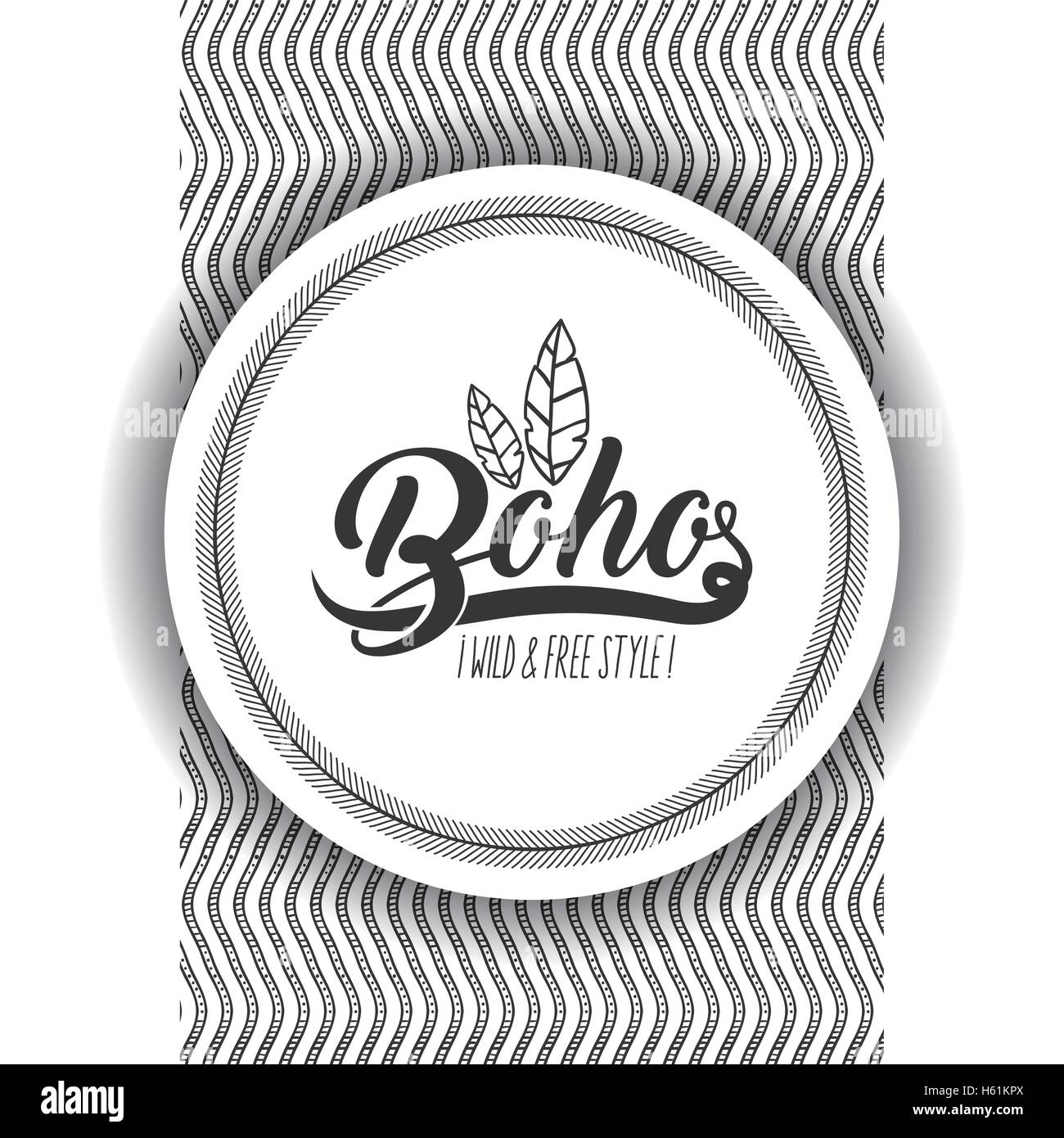 Boho circle bohemic and ornament design Stock Vector Image & Art - Alamy