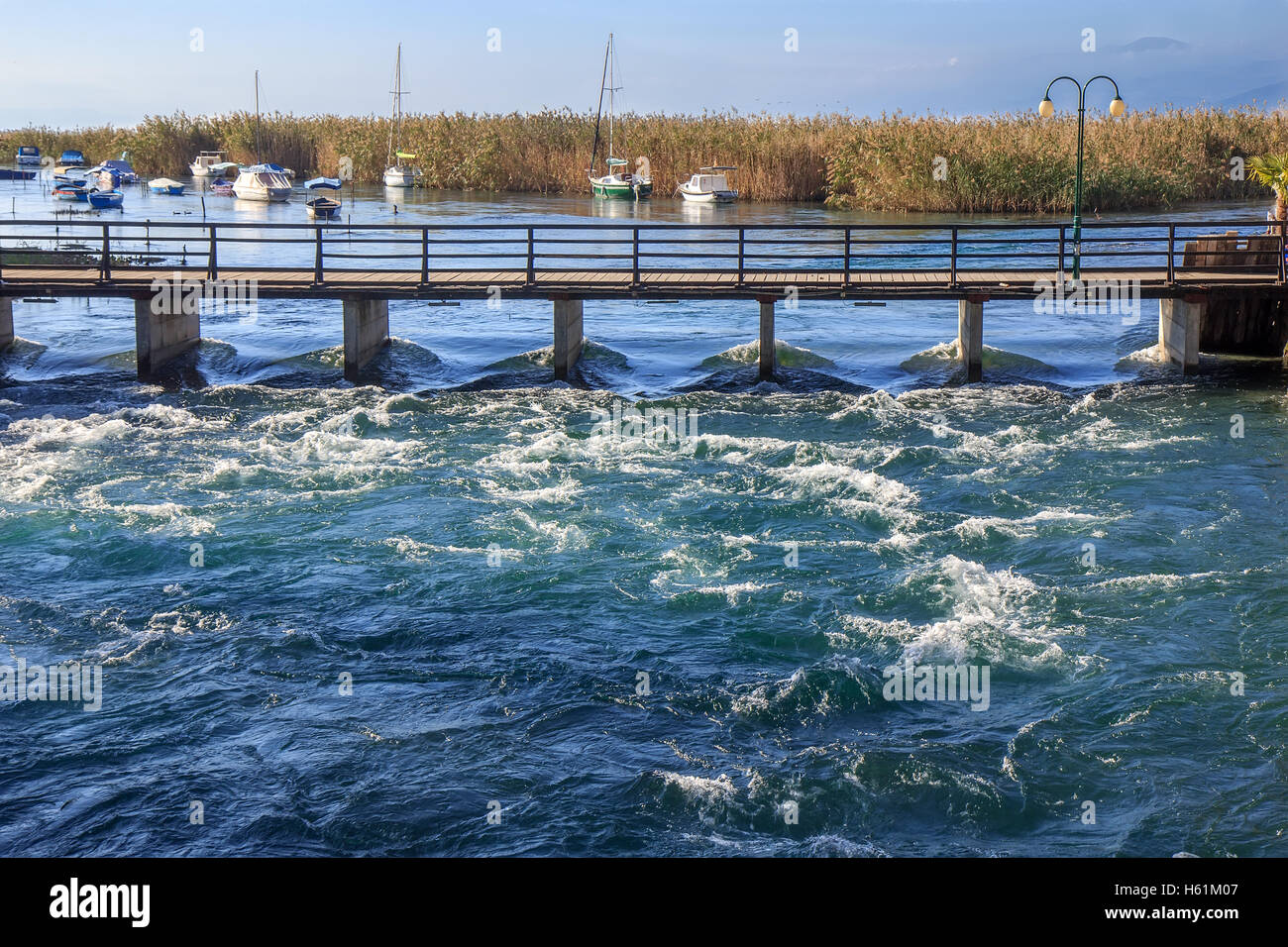 Struga, Drim river, Ohrid lake, FYRM (Macedonia Stock Photo - Alamy