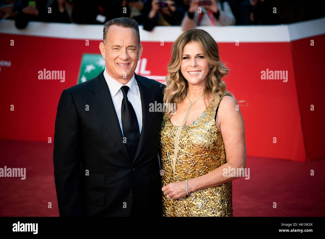 Tom Hanks and Rita Wilson attend the red carpet during the Rome Film ...
