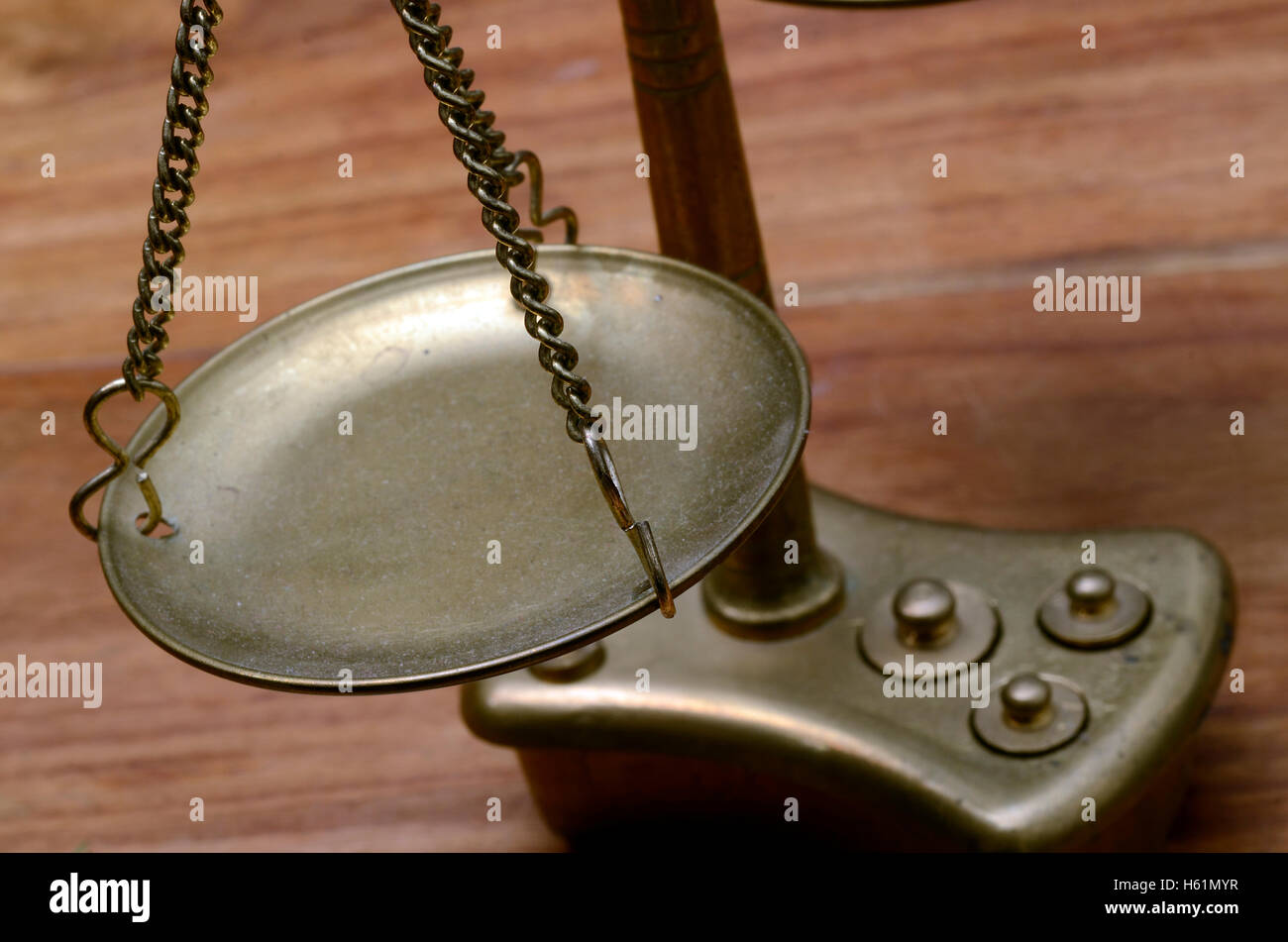 Old Golden weighing scale balance Stock Photo - Alamy