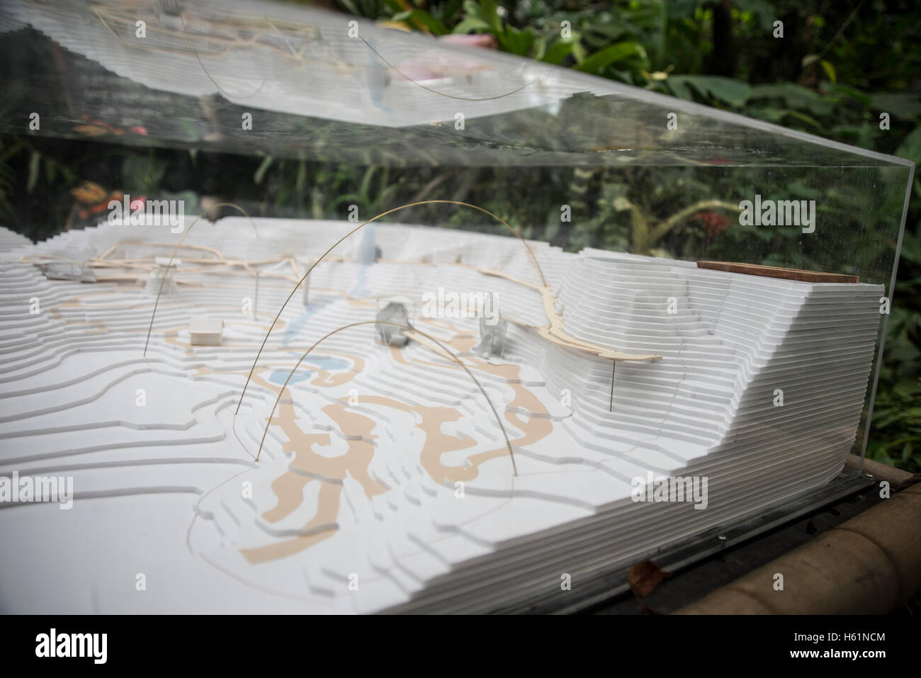 Inside eden projects rainforest biome hi-res stock photography and ...