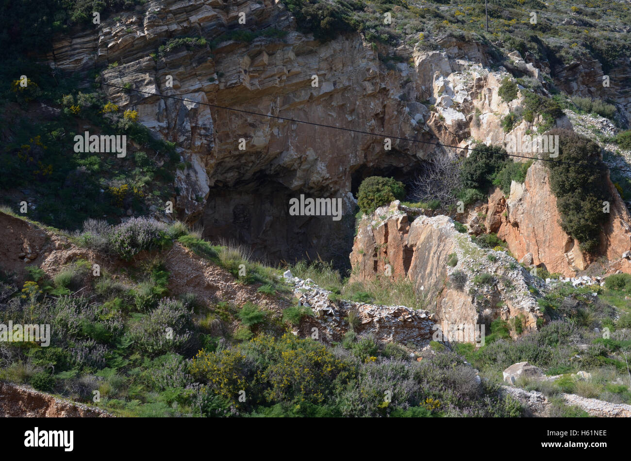 caves and mines around Greece , Εurope Stock Photo - Alamy
