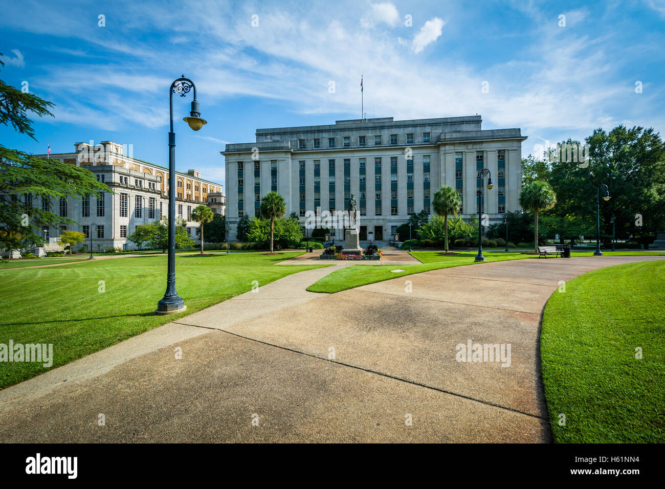 Buildings and walkway at the State Capitol in Columbia, South Carolina ...