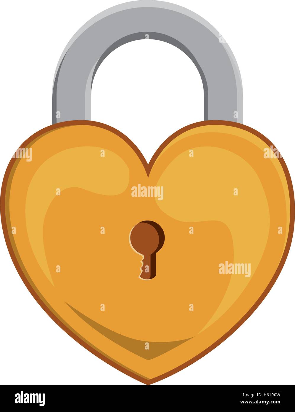 padlock with heart shape Stock Vector Image & Art - Alamy