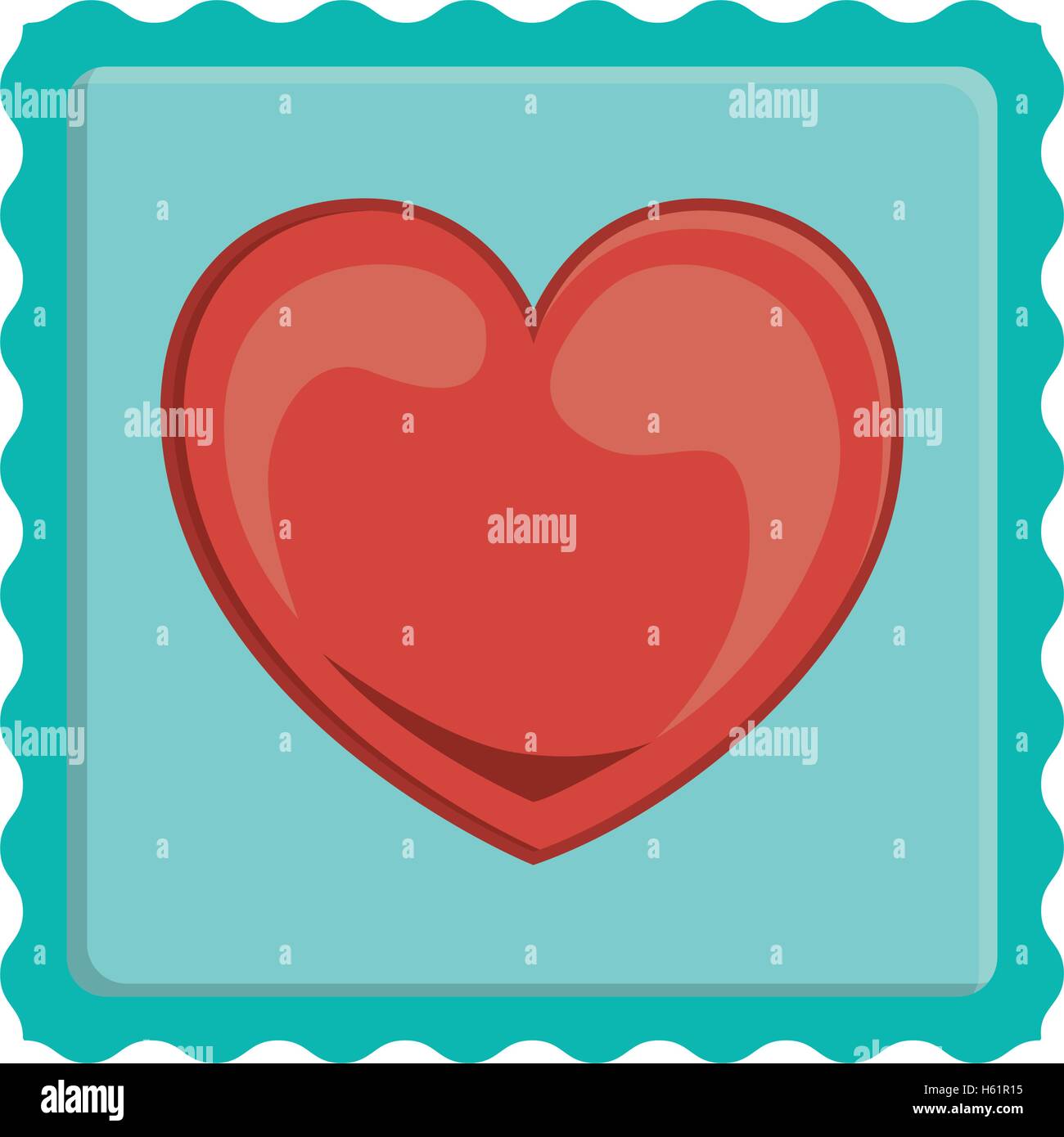 heart post stamp Stock Vector Image & Art - Alamy