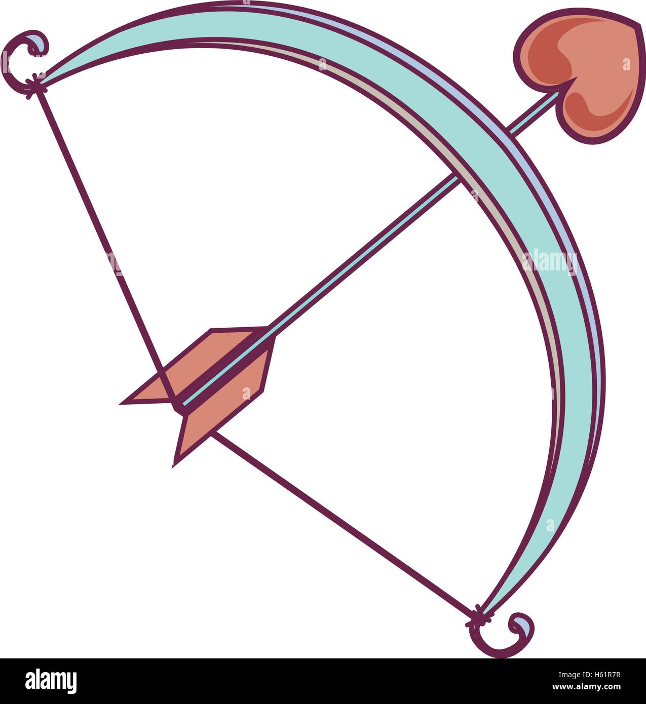 archer weapon with heart symbol Stock Vector Image & Art - Alamy